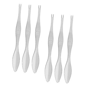 Anneome 6pcs 304 Stainless Steel Forks Wine Opener Set Pliers Tool Lobster Crackers Crab Crackers Lobster Pots Nut Tool Kit Grabber Pickle Special Onion Silver Household Tool Set