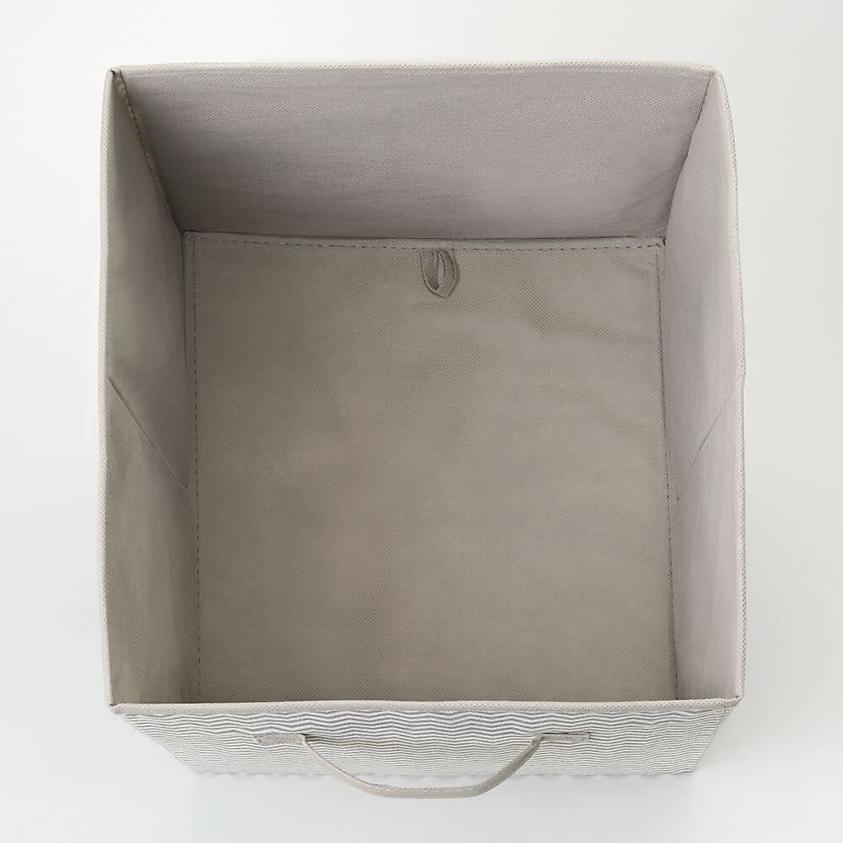 mDesign Soft Fabric Nursery/Playroom Closet Storage Organizer Bin Box with Front Handle for Cube Furniture Shelving Units - Holds Toys, Clothes, Diapers, Bibs - Spira Collection, 4 Pack, Taupe/Natural