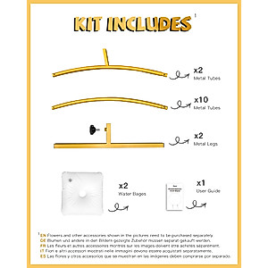 YALLOVE Round Balloon Arch Kit, 7.2 Feet Balloon Hoop Stand, Gold Metal Balloon Circle Frame, Big Size Backdrop Stand for Birthday, Wedding, Baby Shower, Grad Party Decoration