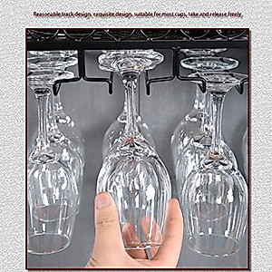 PIBM Stylish Simplicity Wine Shelf European Wrought Iron Hanging Wine Rack, Creative Wall Hanging Wine Rack, Black , 120CM