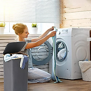 Laundry Basket with Lid, Laundry Hamper with Removable Bag 100L Large Foldable Laundry Basket Dirty Clothes Hamper, Portable Clothes Hamper for Travel, Dorm Room, Bathroom, Bedroom, Grey