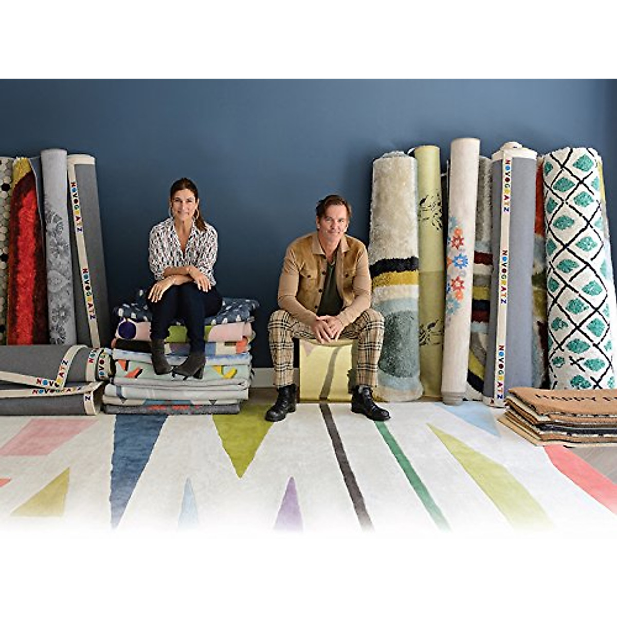 Novogratz Delmar Collection Wright Area Rug, Multicolor, 2'3" x 8'0" Runner, Size Mat for Living Room, Bedroom, Dining Room, Kitchen, Hallways, and Home Office