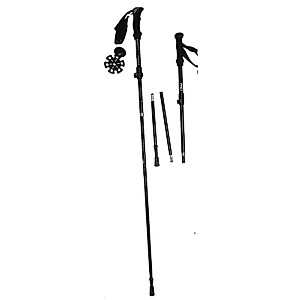 4 Season ski Poles Tri-Fold Trekking Poles/Sticks Folding Collapsible Adjustable and Ultralight - Perfect for Skiing,Hiking, Walking, Backpacking Pair with 2 Pairs of Baskets