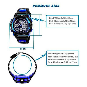 PASNEW Watch,Watches,LED Alarm Calendar Outdoors Watch,Sports Waterproof Watch,Watches with Luminous Dials