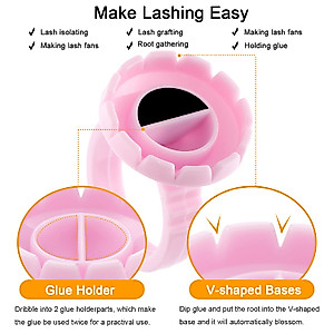 Lash Extension Glue Ring, [200PCS] Eyelash Glue Holder for Lash Fan Maker, Lash Glue Cup for Lashes Supplies, Fanning Cups for Lash Extension Supplies