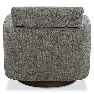 CHITA Swivel Accent Chair Armchair, Barrel Chair with Adjustable Backrest for Living Room Bedroom, Pebble Grey