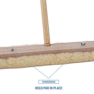 Boardwalk BWK4418 18 in. Lambswool Finish Applicator Mop Head - White