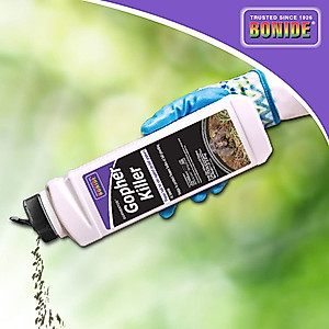 Bonide Gophertox Gopher Killer, 1 lb. Ready-to-Use Poison Bait Granules to Protect Lawn & Garden from Pocket Gophers