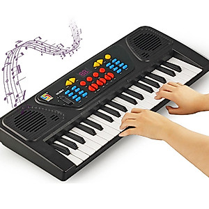 Piano Keyboard, 37-Key Kids Keyboard Piano with Mini Microphone USB Charger, HD Real Sound Quality, for Children Beginner