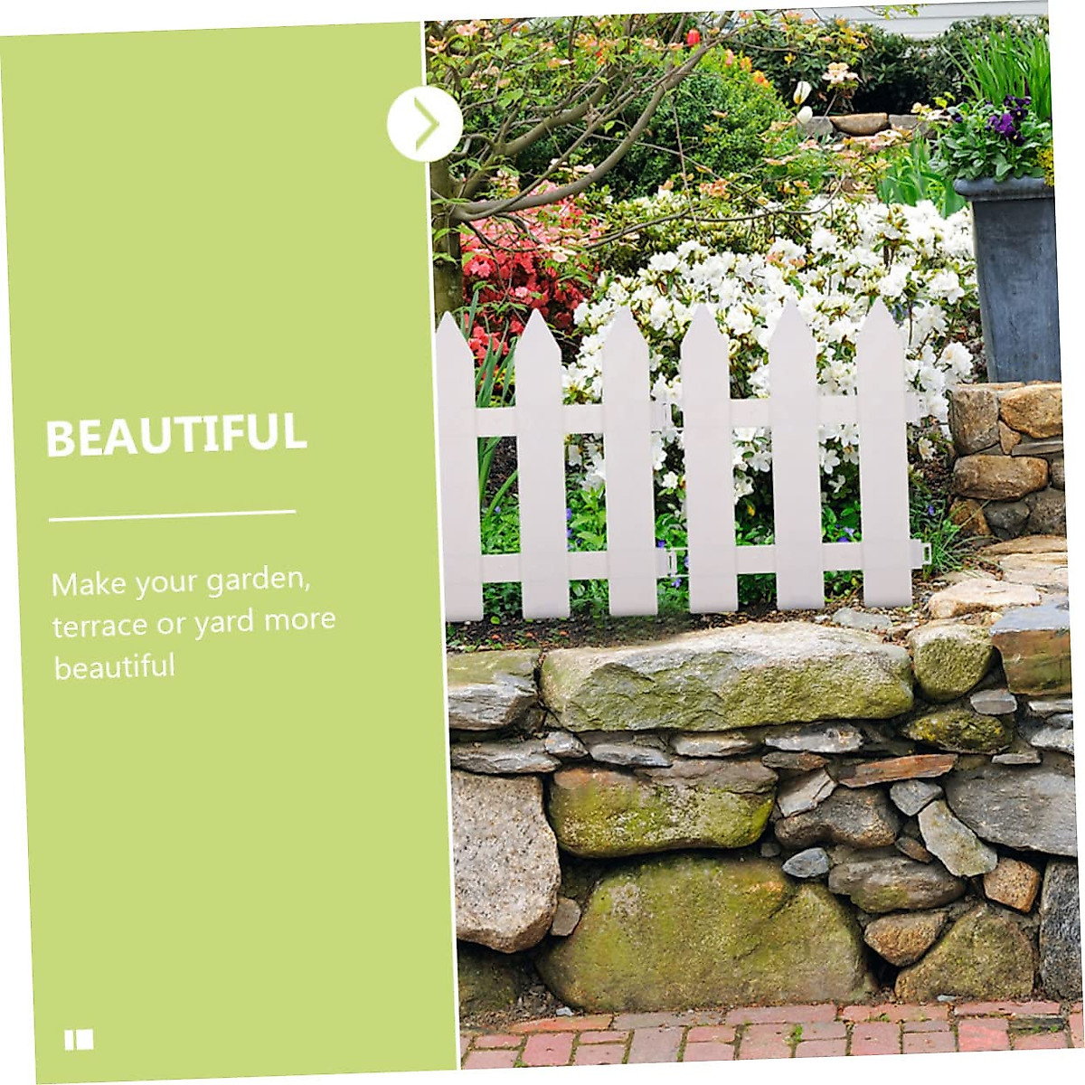 IFANLANDOR 5 Sets The Fence Fencing for Yard Privacy Screen Outdoor Garden Fencing Landscape Fence Landscape Border Picket Fence Garden Patio Fence Panel Christmas Small Fence White Plastic