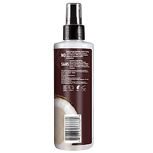 Desert Essence Coconut Hair Defrizzer & Heat Protector 8 fl oz - Gluten Free, Vegan, Cruelty Free - Coconut Oil & Jojoba Seed Extract - Protects Hair from Heat & Styling Damage