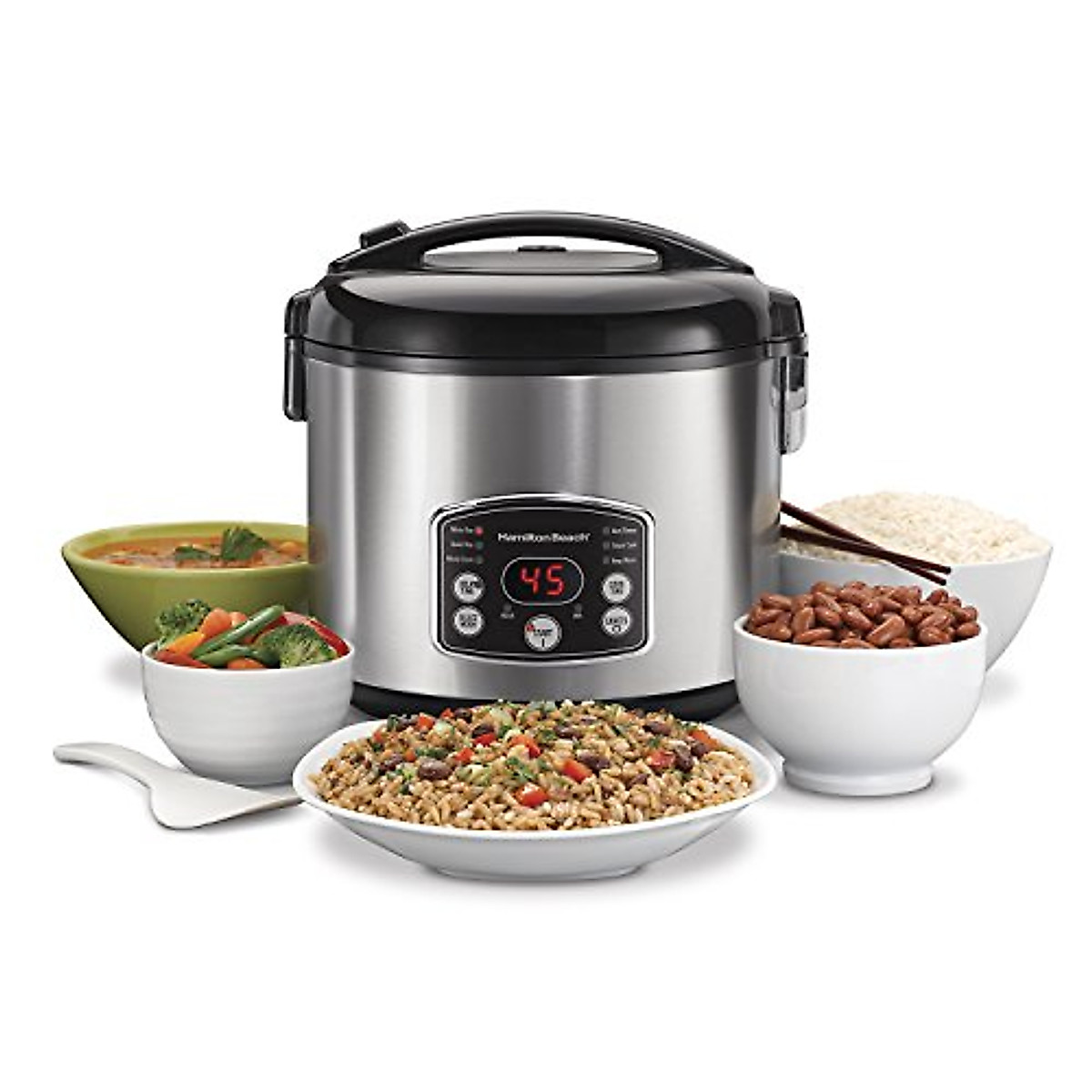 Hamilton Beach Rice & Hot Cereal Cooker, 10-Cups uncooked resulting in 20-Cups (Cooked), 37541