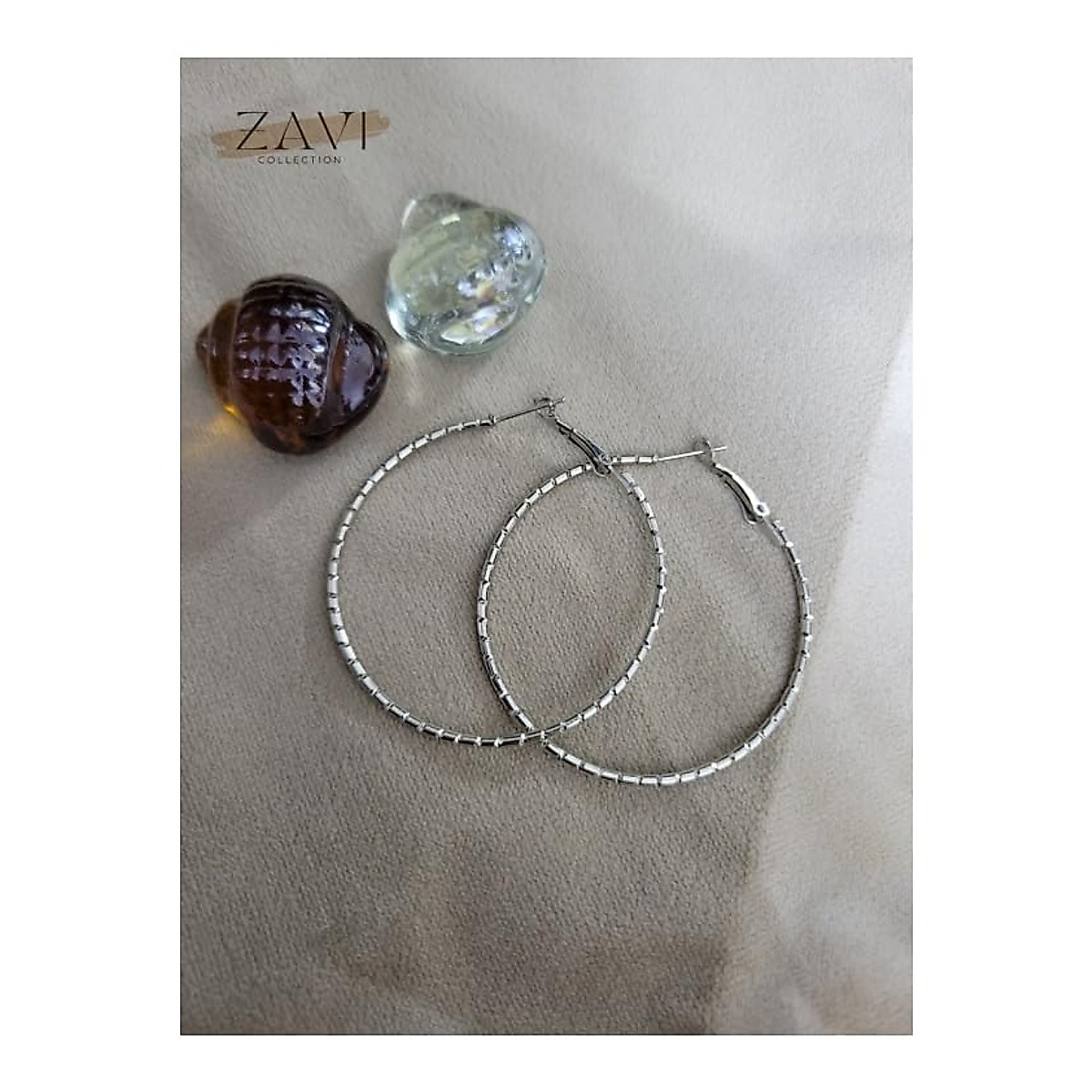 Large Hoop Earrings for Women Girls 925 Silver Lightweight Serenity: Sparkle and Style for Women and Girls"