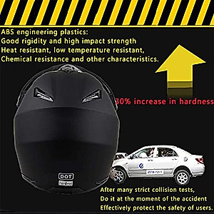 Kids Motocross Helmet Set (4 Pcs), DOT Approved Crash Helmet Full Face MTB Helmet with Removable Ear Pads, Motorbike Protective Gear for Off Road ATV Quad Bike