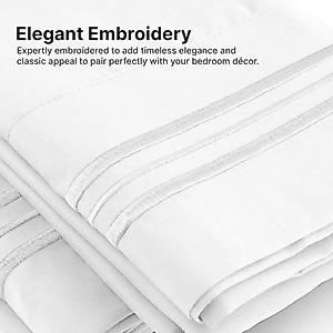 Extra Deep King Sheet Set - 6 Piece Breathable & Cooling Sheets - Hotel Luxury Bed Sheets Set - Easy & Secure Fit - Soft, Wrinkle Free & Comfy Sheets Set - White Sheet Set w/Extra Deep Pockets