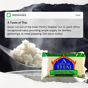 A Taste of Thai Jasmine Rice, 35-Ounce Bags (Pack of 12)