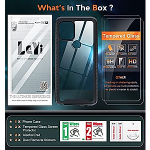 LeYi for Moto G Stylus 5G Case（2021）, Motorola G Stylus 5G Case with 2 Tempered Glass Screen Protector, Full-Body Shockproof Bumper Rugged Hybrid Clear Phone Case for Moto G Stylus 5G, Black/Clear