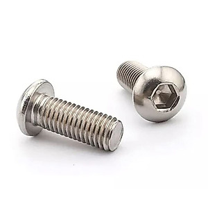 50 Pcs 1/4-20 x 1 Button Head Socket Cap Bolts Screws,304 Stainless Steel 18-8,Allen Socket Drive,Bright Finish,Fully Machine Thread (1/4-20 x 1 50pcs)