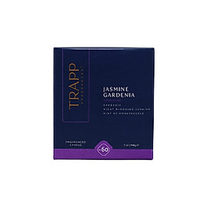 Trapp - No. 60 Jasmine Gardenia - 7 oz. Signature Candle - Aromatic Home Fragrance with Floral Scent of Gardenia, Night Blooming Jasmine, & Hint of Honeysuckle Notes - Petrolatum Wax