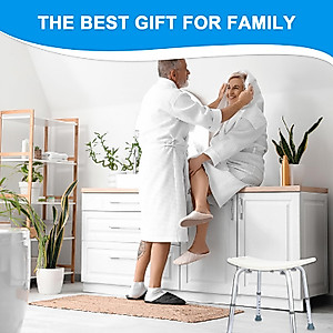 supregear Shower Chair Leg Caps - Heavy Duty Replacement Feet for Shower Chair Bath Seat, 1-1/8" I.D. Slope Rubber Tips for Shower Stools Transfer Bench Non-Slip Extreme Grip Suction Cup Feet, 4PK