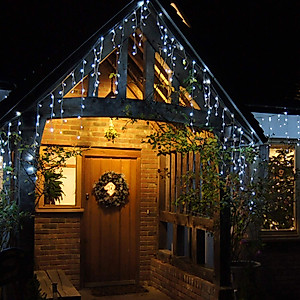 Hotop 50 Pack Stainless Steel Christmas Light Hangers Hook for Gutter Guard Hanging Outdoor Light Metal Gutter Light Clips Gutter Grid Wire Hook for Xmas Outside String Light Ornament Hanger(Silver)