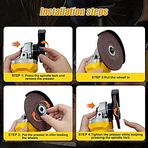 Canlaten·U Angle Grinder Nut - Grinder Tool Angle Grinder Flange Nut Grinder Machine Quick Change Locking Nut Replacement for Angle Grinder Parts 5/8"-11 Thread (1, M5/8"-11)