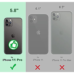 Shields Up Designed for iPhone 11 Pro Case, Minimalist Wallet Case with Card Holder [3 Cards] & Ring Kickstand/Stand, [Drop Protection] Slim Protective Cover for Apple iPhone 11 Pro (5.8 inch) - Clear