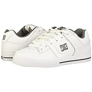 DC Men's Pure Casual Low Top Skate Shoe, White/Battleship/White, 8.5 D D US