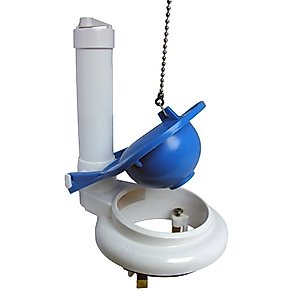 LASCO 04-2353 Replacement Flush Valve for 1-Piece Toilets with Flapper and Chain, 3-Inch