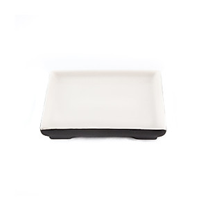 Magisso - 70650 White Line Naturally Cooling Ceramic Square Serving Plate #