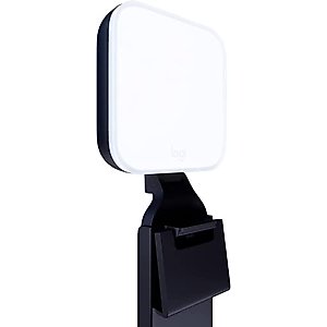 Logitech for Creators Litra Glow Premium LED Streaming Light with TrueSoft, adjustable monitor mount, brightness & color temp settings, desktop app control for PC/Mac - Graphite