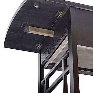 Mission Drop Leaf Computer Desk, 32-Inch, Solid Wood, Compact Folding Writing Desk for Small Spaces, Home Office – Leick Home, 82420