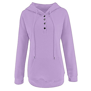 SMIDOW day prime october 2023 Women's Lightweight Full Zip Hoodie Purple L
