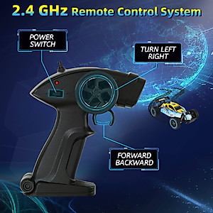 RC Car Remote Control Toys - 1:20 Scale All Terrain Hobby RC Racing Car, 2.4Ghz High Speed 2WD RC Buggy Cars with 2 Rechargeable Batteries, Off Road Electric Cars for Kids Boys Girls Adult Xmas Gifts