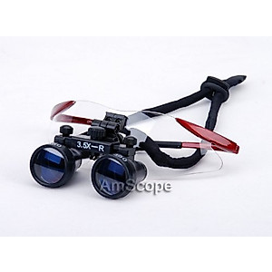 SMEDENT Dental Surgical Loupe 3.5X Working Distance 360-460mm Burgundy Sport Frame