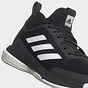 adidas Women's Crazyflight Mid Volleyball Shoe, Black/White/Black, 9.5