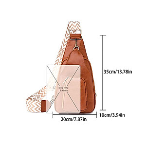 JWSVBF Crossbody Bags for Women Fashion Sling Bag Casual Trendy Chest Bags for Ladies Gym Clear Stadium Concert