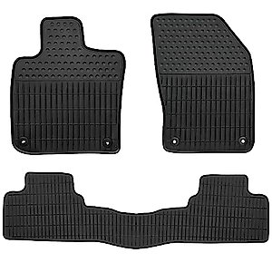 Matericuo Car Floor Mats Custom Fit for Volvo V60/S60 2020-2023 Black Rubber Auto Liner Mats All Weather Protection Heavy Duty Odorless