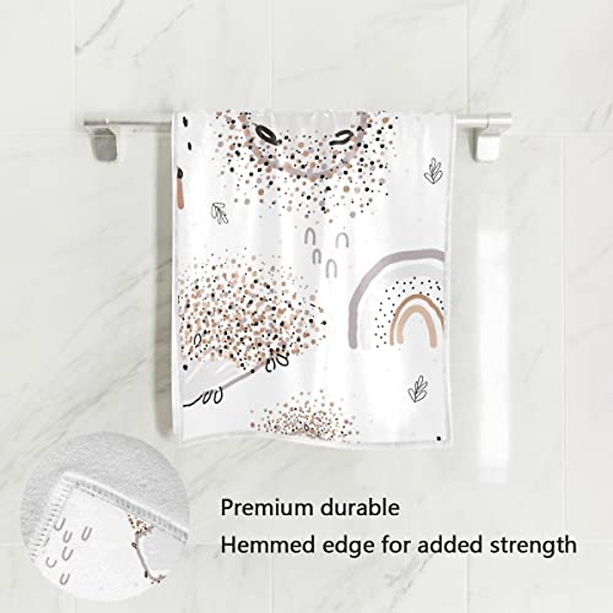 HUSSRITY Hedgehogs and Rainbows Towels Super Soft Hand Towel Highly Absorbent Washcloths Quick Dry Bath Towel 30x15 Inch Durable Lightweight