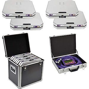 1 Weigh Electronic Racing Scale, 6,000 lb Capacity, 15x15" Pads, Displays Wheel Weights & Percentages, Includes Cables & Storage Case, AA Battery Powered, Ideal for Shop & Track Use