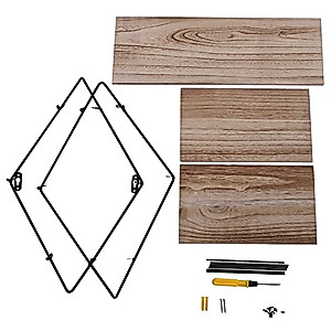 BILPIKOGoo Floating Shelves for Wall, Geometric Diamond Wall Shelves, 3 Tier Hanging Floating Display Shelf Decor, Geometric Style Decor Shelf for Bedroom Living Room Office