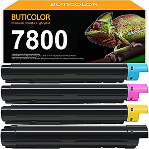 7800 Remanufactured Toner Cartridge 106R01566 106R01567 106R01568 106R01569 Replacement for Xerox Phaser 7800dn 7800dx 7800gx Printer(4-Pack)