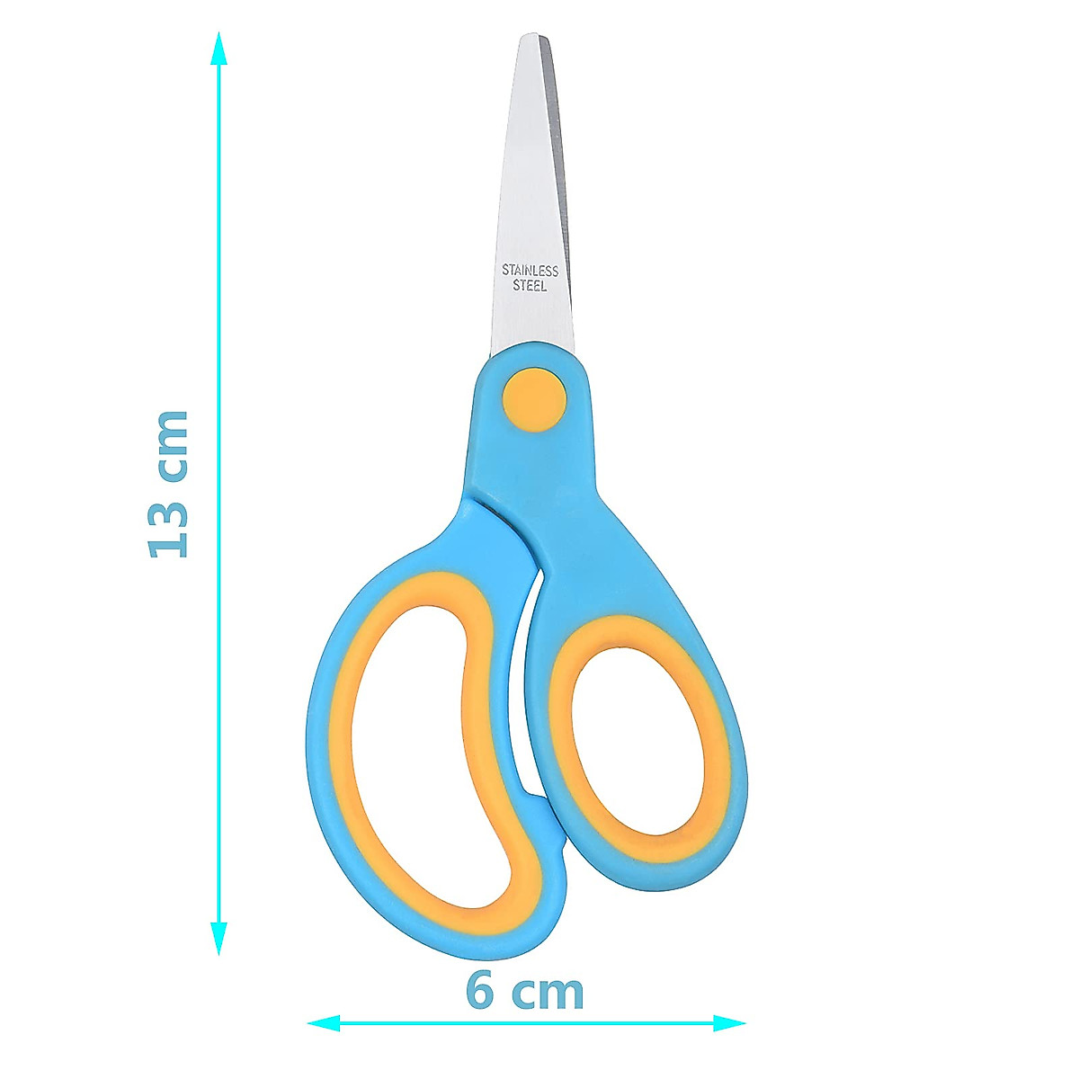 5" School Pack of Kids Scissors Bulk Set for Student With Soft Comfort-Grip Handles, 36 Packs