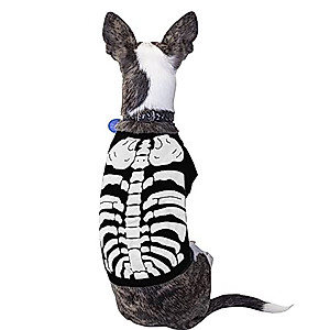Halloween Skeleton Costumes for Pets Dogs Cats Funny Pets Kitten Puppies Dress Up Apparel Clothes (Skeleton,L)
