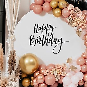 Sinload Happy Birthday Party Decal Sign for Backdrop Letters Peel and Stick Happy Birthday Gender Reveal Sticker for Balloon Arch Decorations Party Sign Wall Decor(Black)