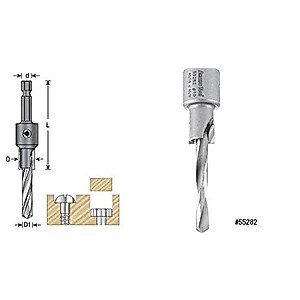 Amana Tool - (55286) Carbide Tipped Counterbore 1/2 Dia x 1/4 Quick Release Hex Shank