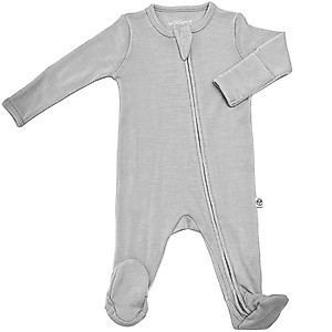 Woolino Toddler Footie Sleeper, Merino Wool Baby Pajamas, Baby Footed Sleeper for Boy & Girl, Romper for Unisex, 6-9m, Gray