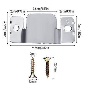 Mudder Universal Sectional Couch Bracket Sofa Interlocking Sofa Connector Bracket Couch Sectional Connectors with Screws Sectional Sofa Clips, 4 Pieces