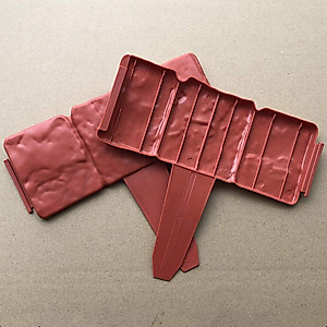 Tubayia Pack of 10 Lawn Edging Flower Bed Edging Imitation Stone Garden Fence for Garden Decoration (Orange)