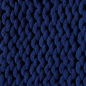 Casaphoria Luxury Chunky Knit Throw Blanket-Large Cable Knitted Soft Cozy Polyester Chenille Bulky Blankets for Cuddling up in Bed, on The Couch or Sofa,Home Decor, Gift, 50"x60",Pack of 1,Navy Blue